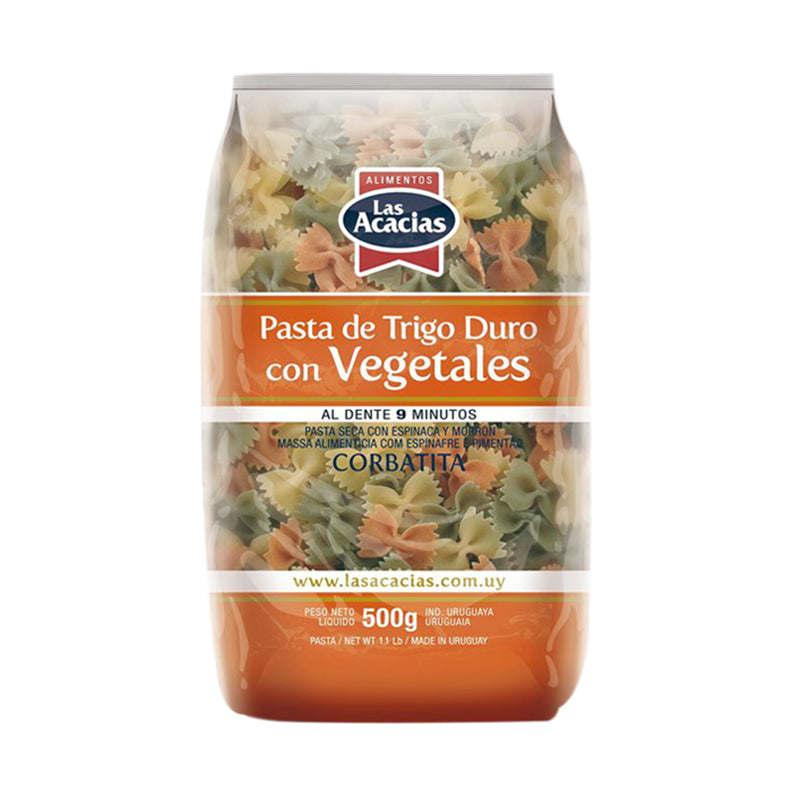 Las Acacias - Pasta Corbatita con Vegetales 1.1Lb – tangofoodsusa
